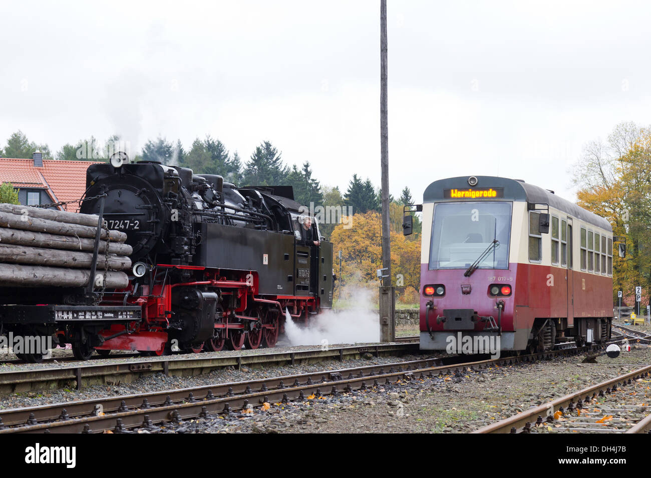 Steam locomotives of harz narrow gauge railways hi-res stock ...
