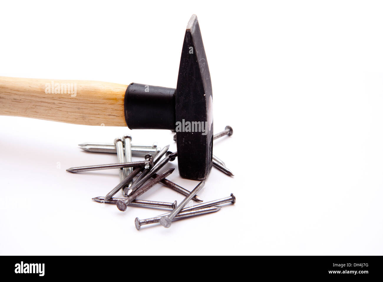 Hammer and nails Stock Photo - Alamy