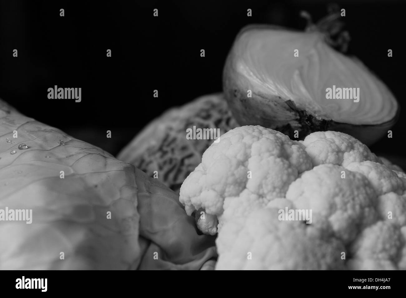 Selection of food Black and White Stock Photos & Images - Alamy