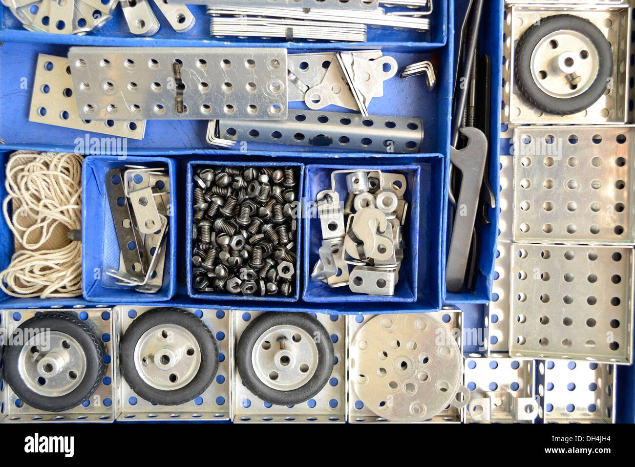 old metal toy kit in the box Stock Photo - Alamy