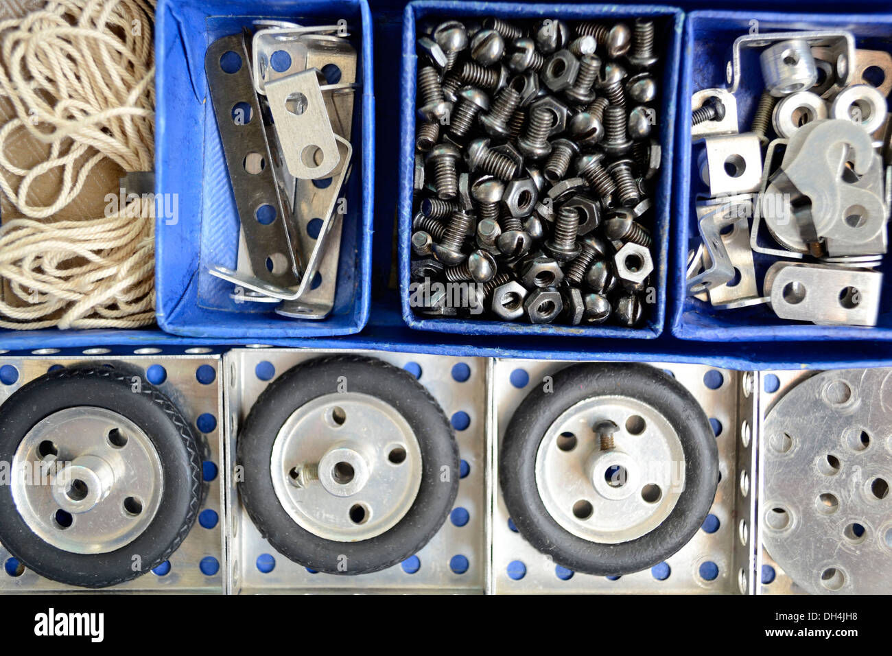 old metal toy kit in the box Stock Photo - Alamy