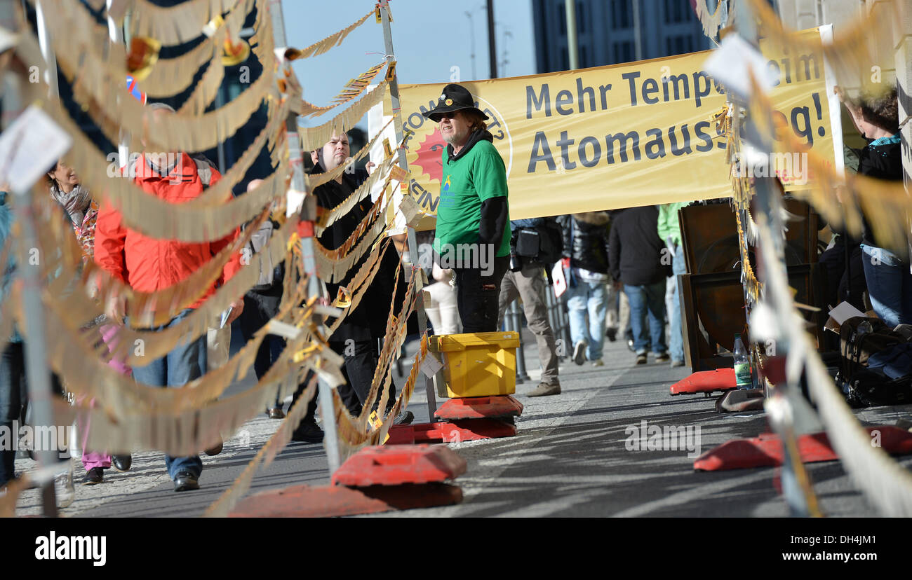 Berlin, Germany. 31st Oct, 2013. Activists of the Anti-nuclear movement ...