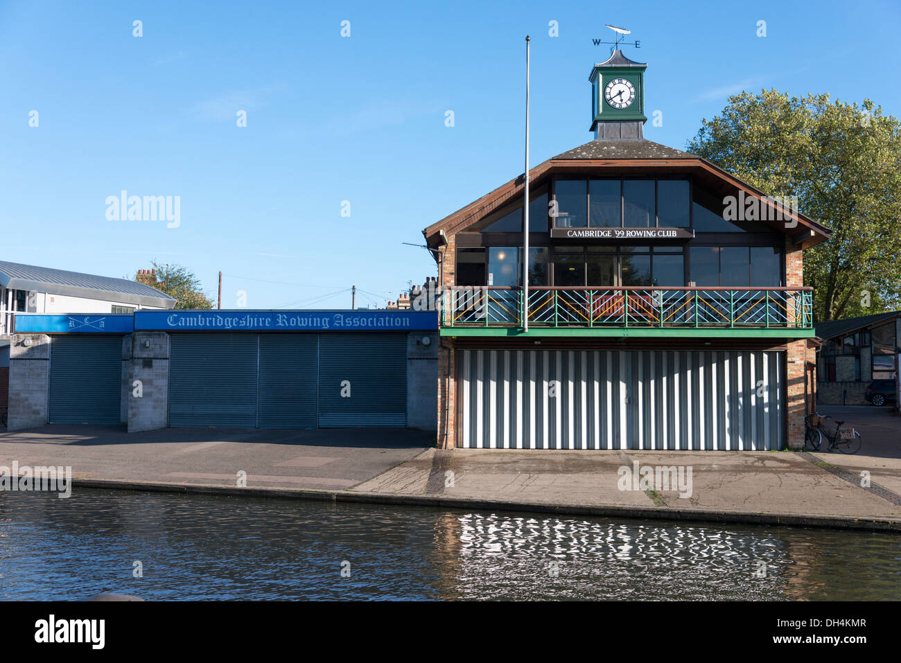 The rowing club boathouse on the River Cam Cambridge UK Stock Photo - Alamy