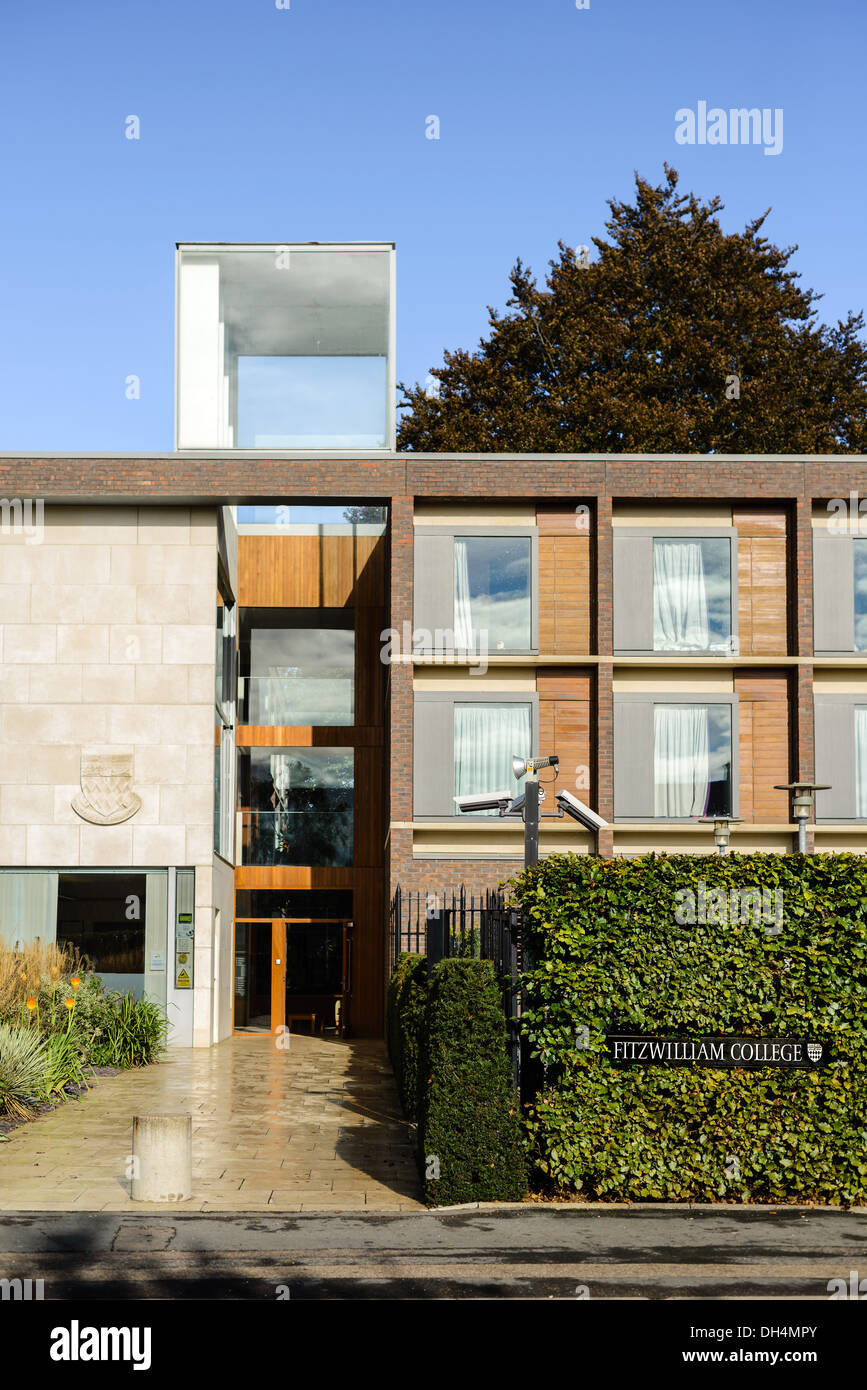 Entrance to Fitzwilliam college, university of Cambridge, England Stock ...