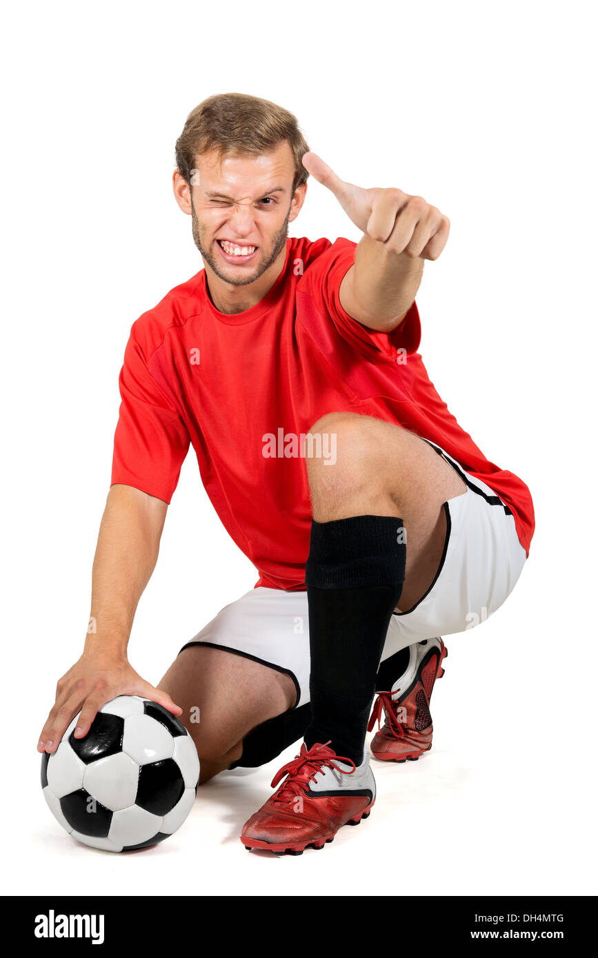 Happy soccer player hi-res stock photography and images - Alamy