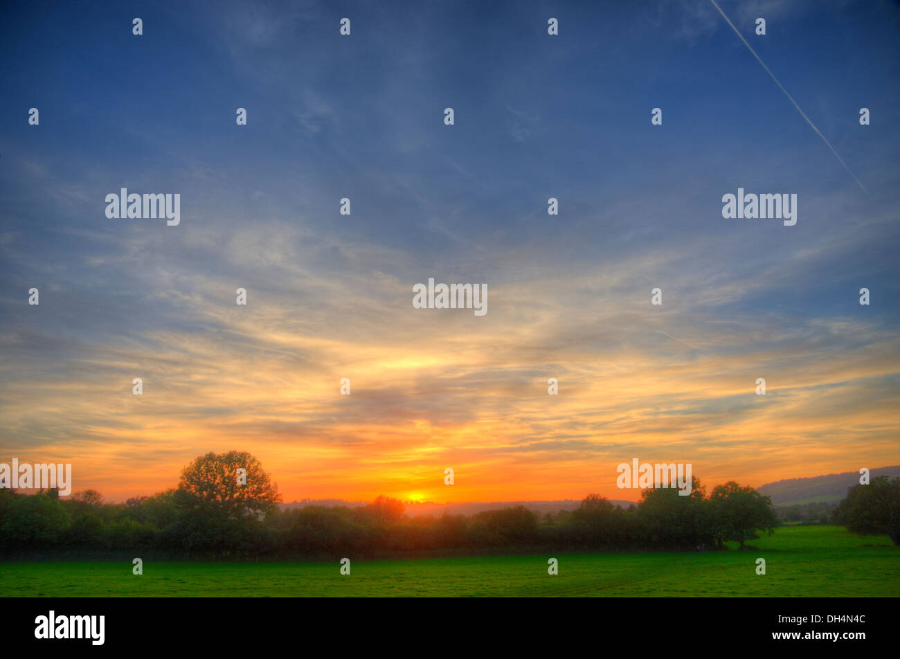 Surrey Hills, Box Hill sunsets Stock Photo - Alamy