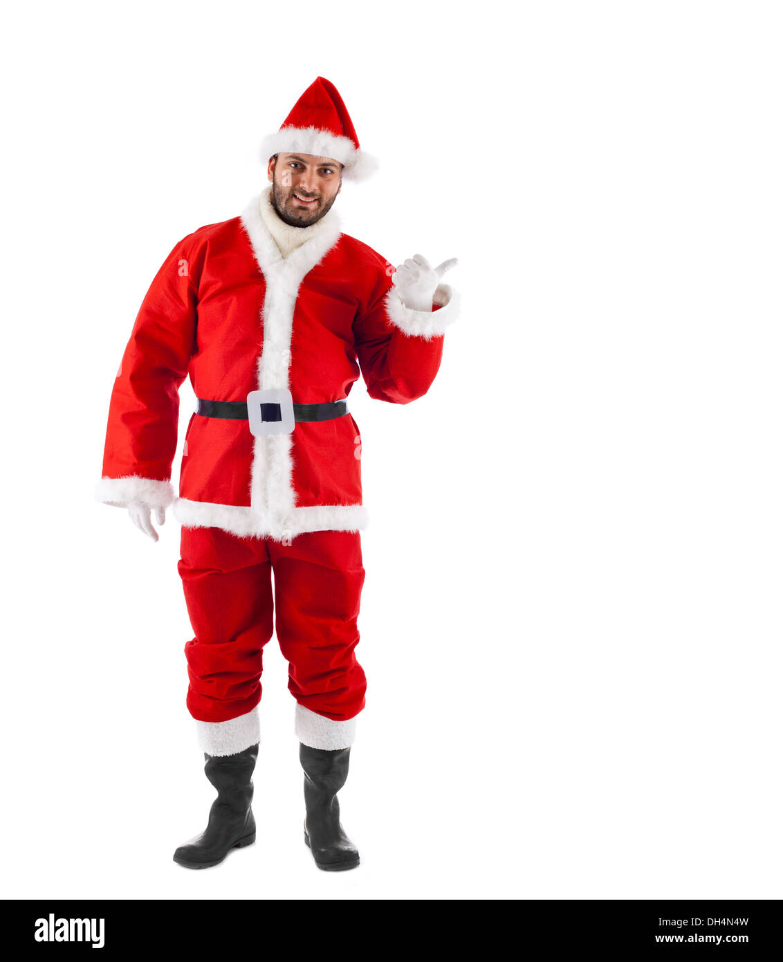 Santa Claus standing isolated on white background Stock Photo - Alamy