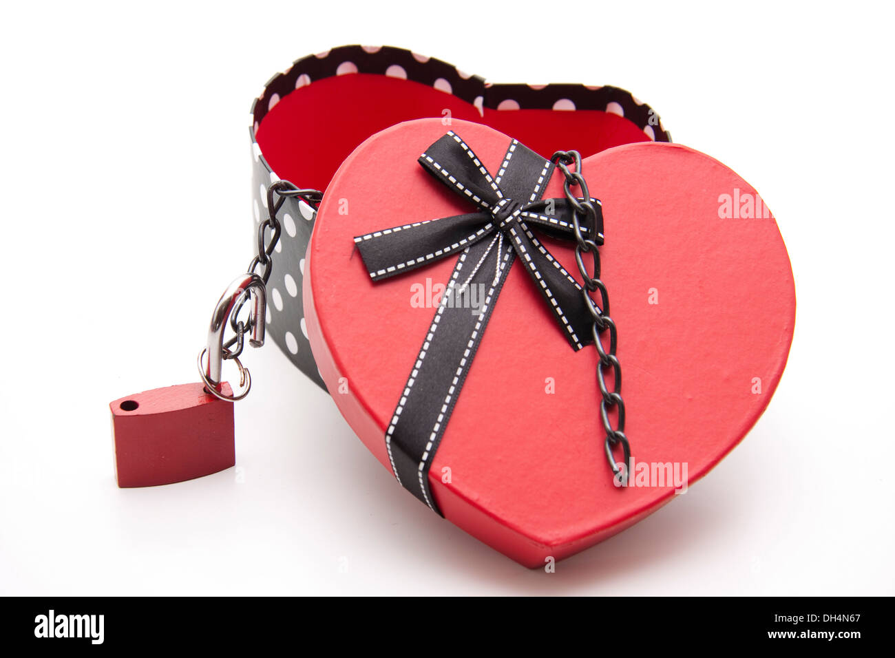 Heart box with chain Stock Photo - Alamy