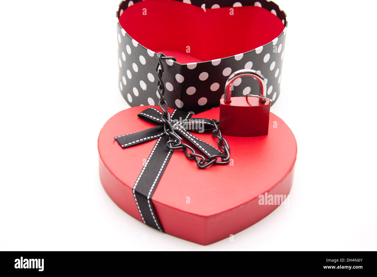 Heart box with chain Stock Photo - Alamy