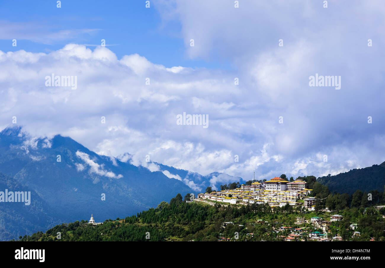The 17th century Buddhist monastery perched on top of and surrounded by ...