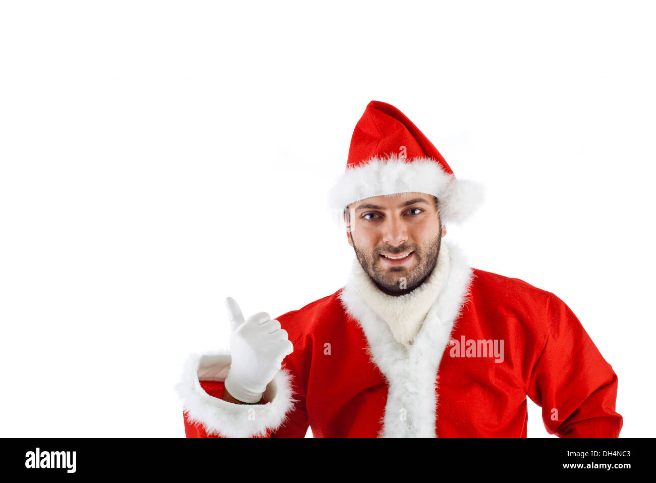 Young Santa Claus isolated on white background Stock Photo - Alamy
