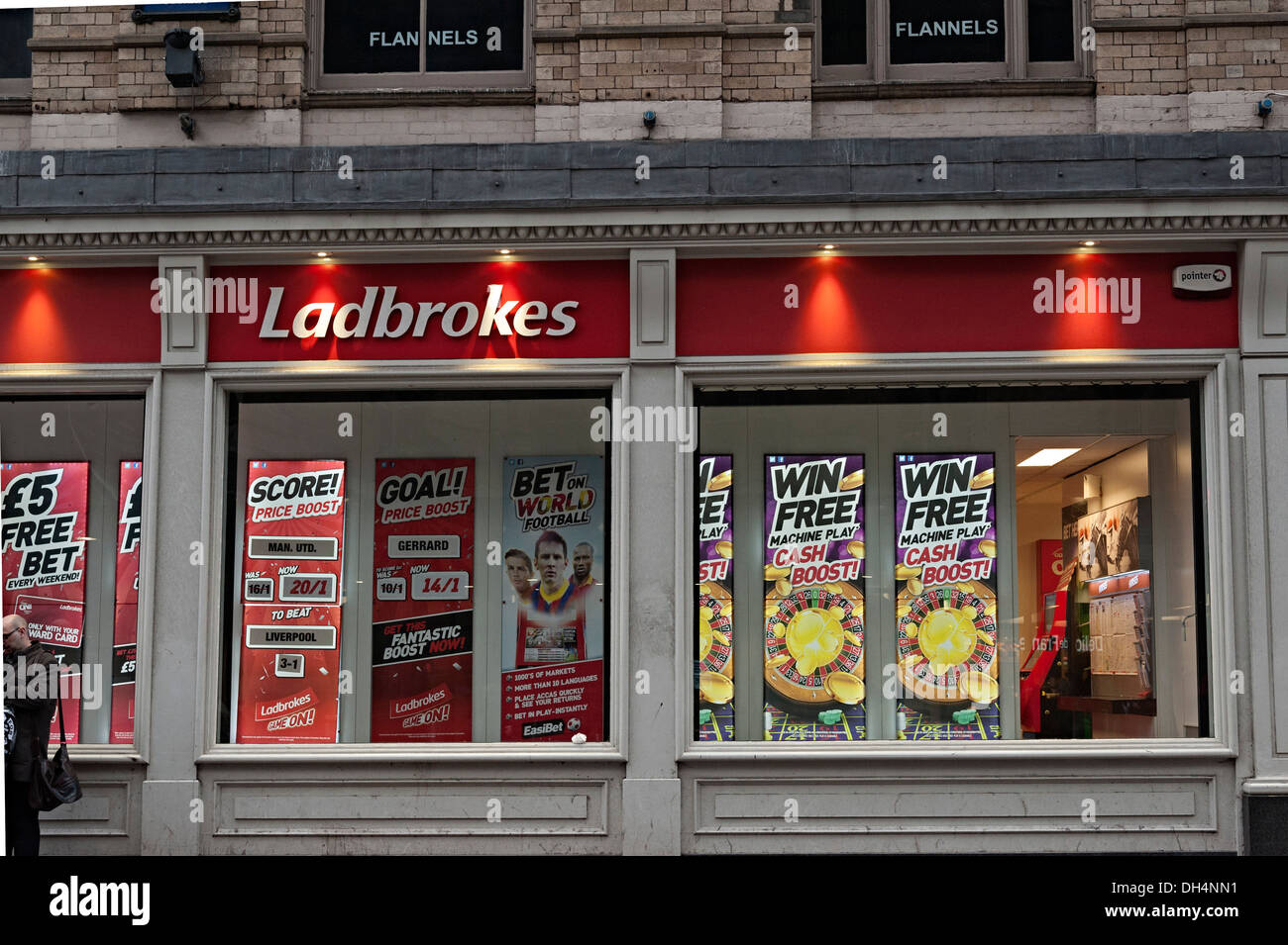 Red ladbrokes sign hi-res stock photography and images - Alamy