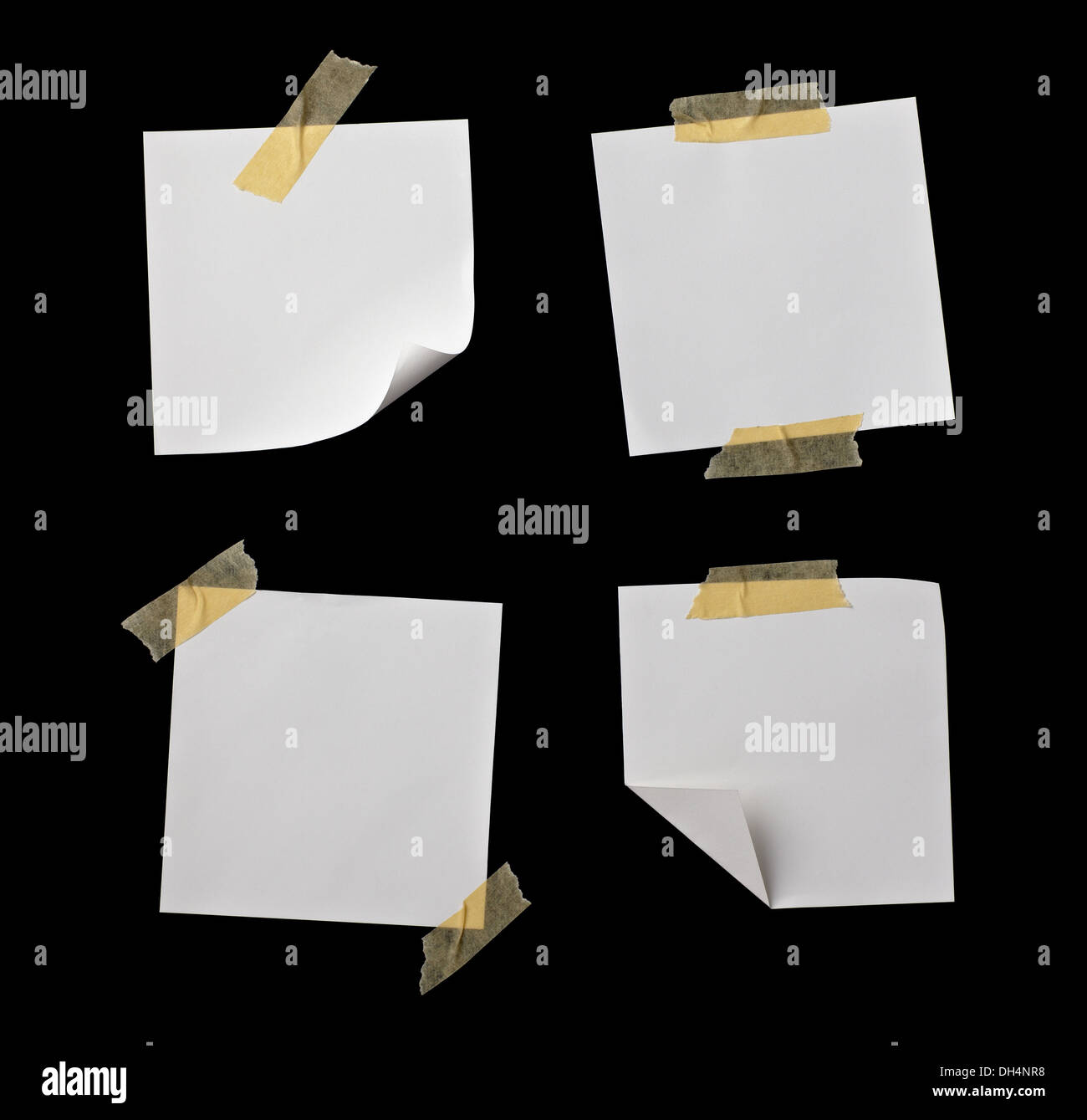 note paper with adhesive tape Stock Photo - Alamy