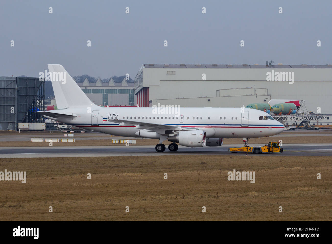 A VIP Airbus A319 on the Airbus Plant in Hamburg, Germany Stock Photo ...