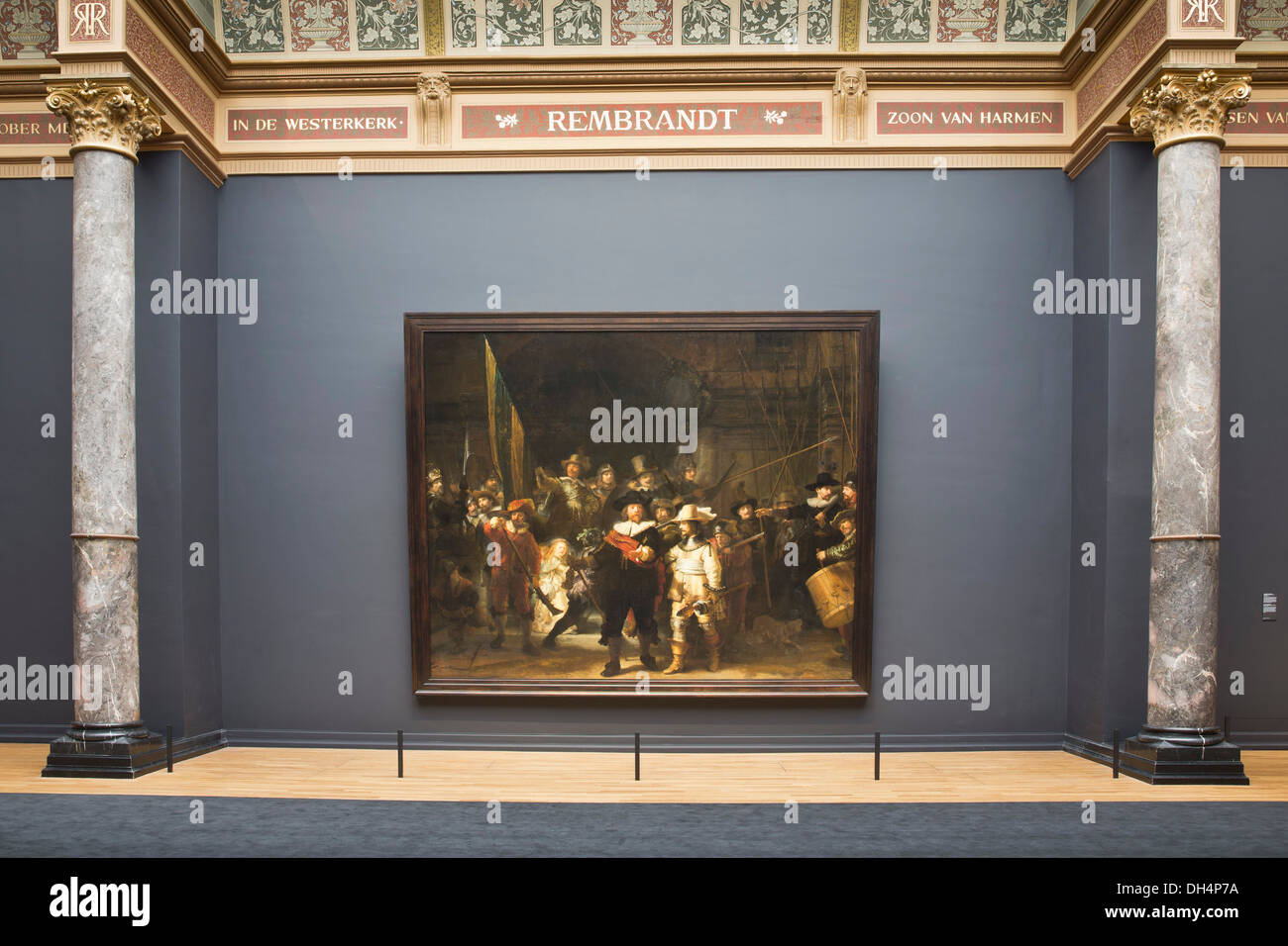 Netherlands, Amsterdam, Rijksmuseum. Background Painting The Night ...