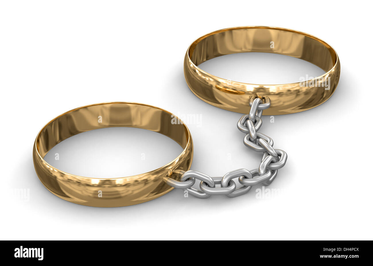 Connected rings (clipping path included Stock Photo - Alamy
