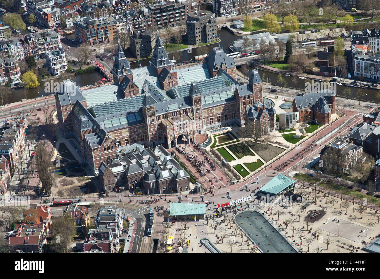 Netherlands, Amsterdam, The Rijksmuseum on Museumplein. Aerial Stock Photo - Alamy