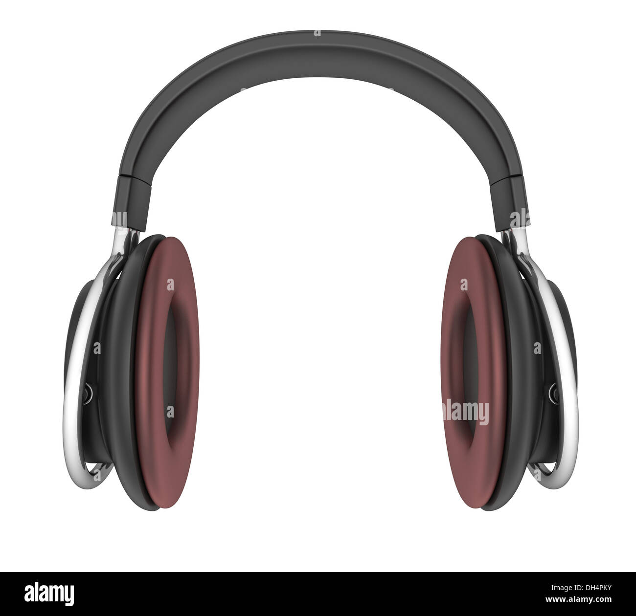 Headphone isolated view front (done in 3d Stock Photo - Alamy
