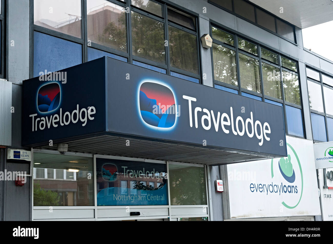 Travelodge hotel central Nottingham cheap budget sleeping Stock Photo ...