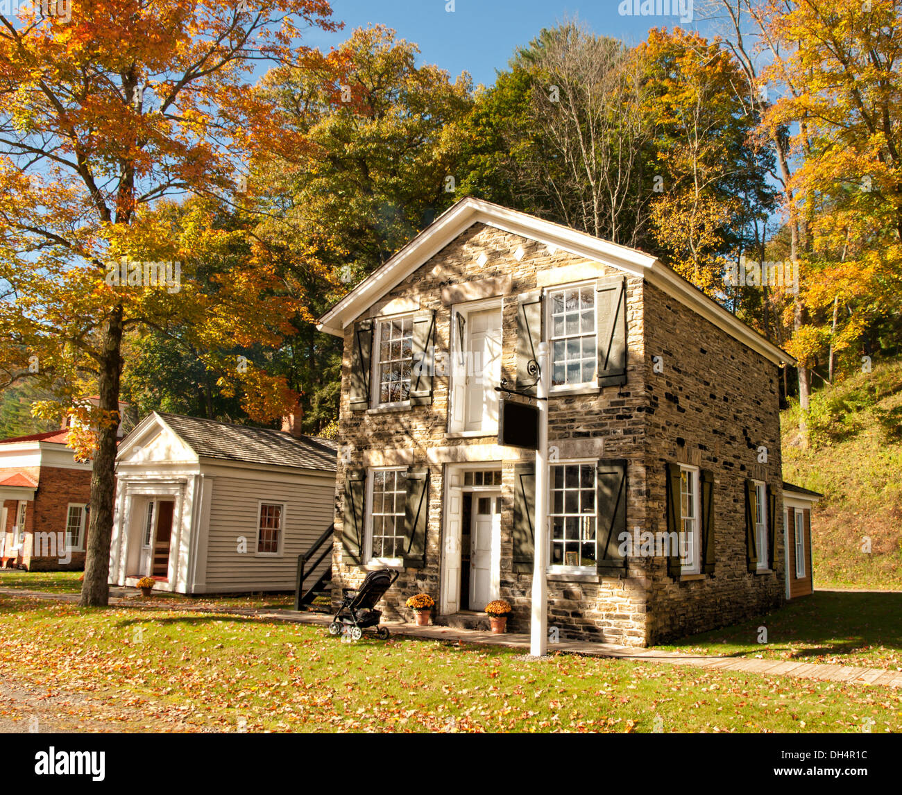 old-fashioned rural village in autumn Stock Photo - Alamy