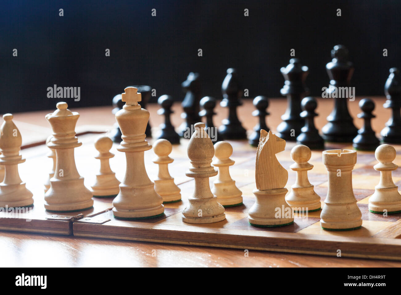 Chess board with pieces laid out for a game Stock Photo - Alamy