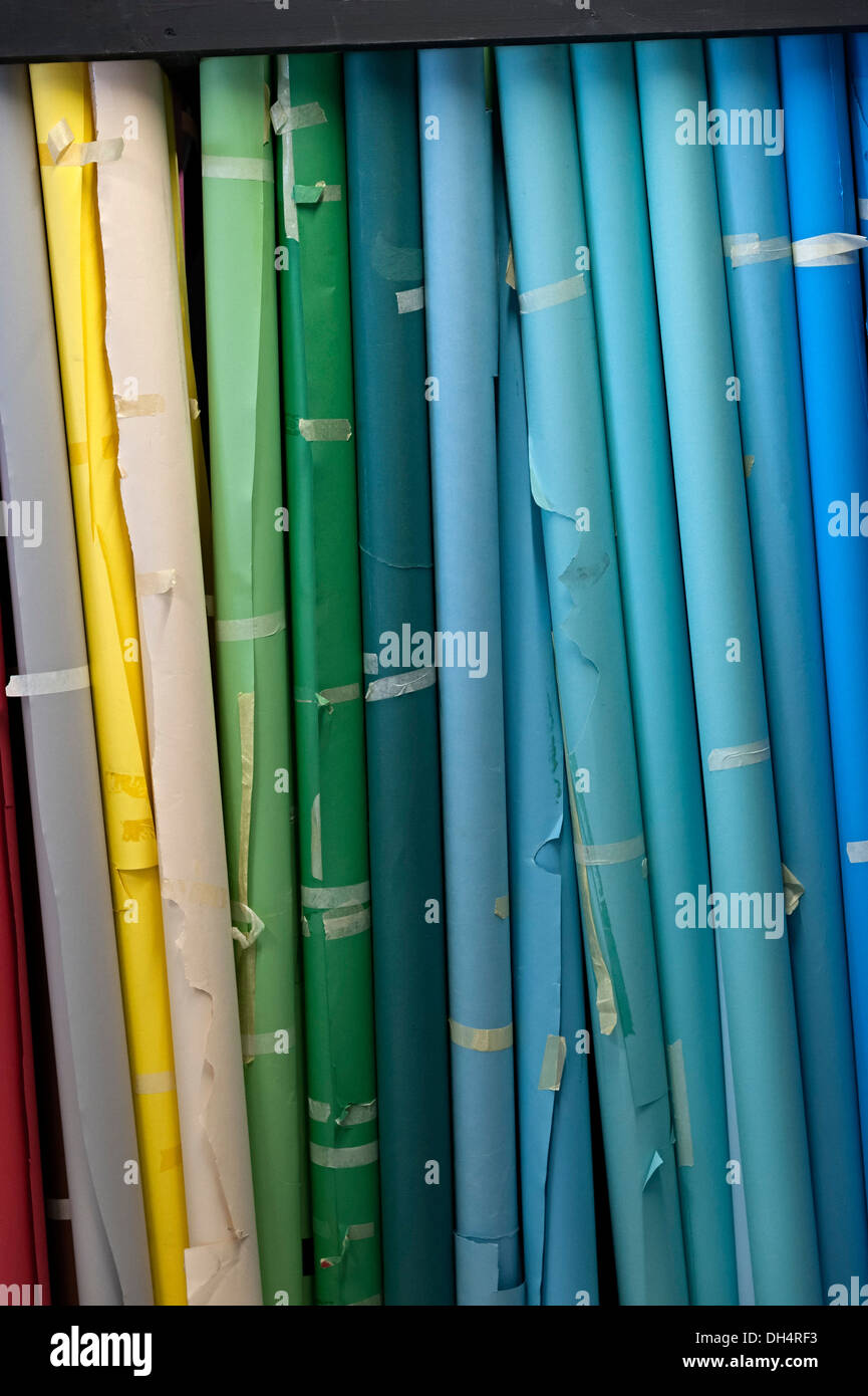 Closeup vibrant colored rolls hi-res stock photography and images - Alamy