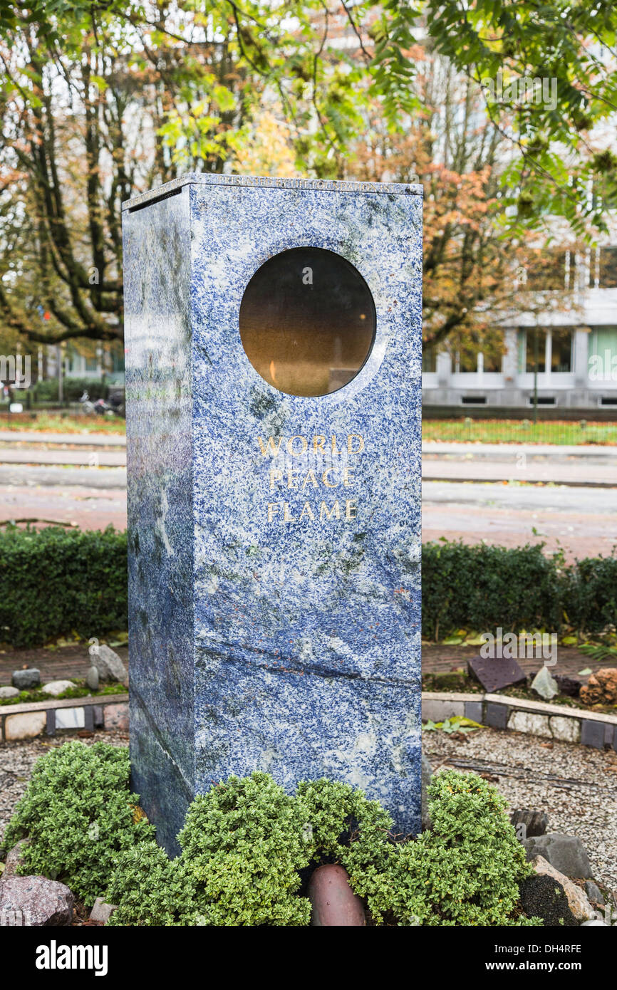 World Peace Flame at the Peace Palace, The Hague, Holland Stock Photo ...