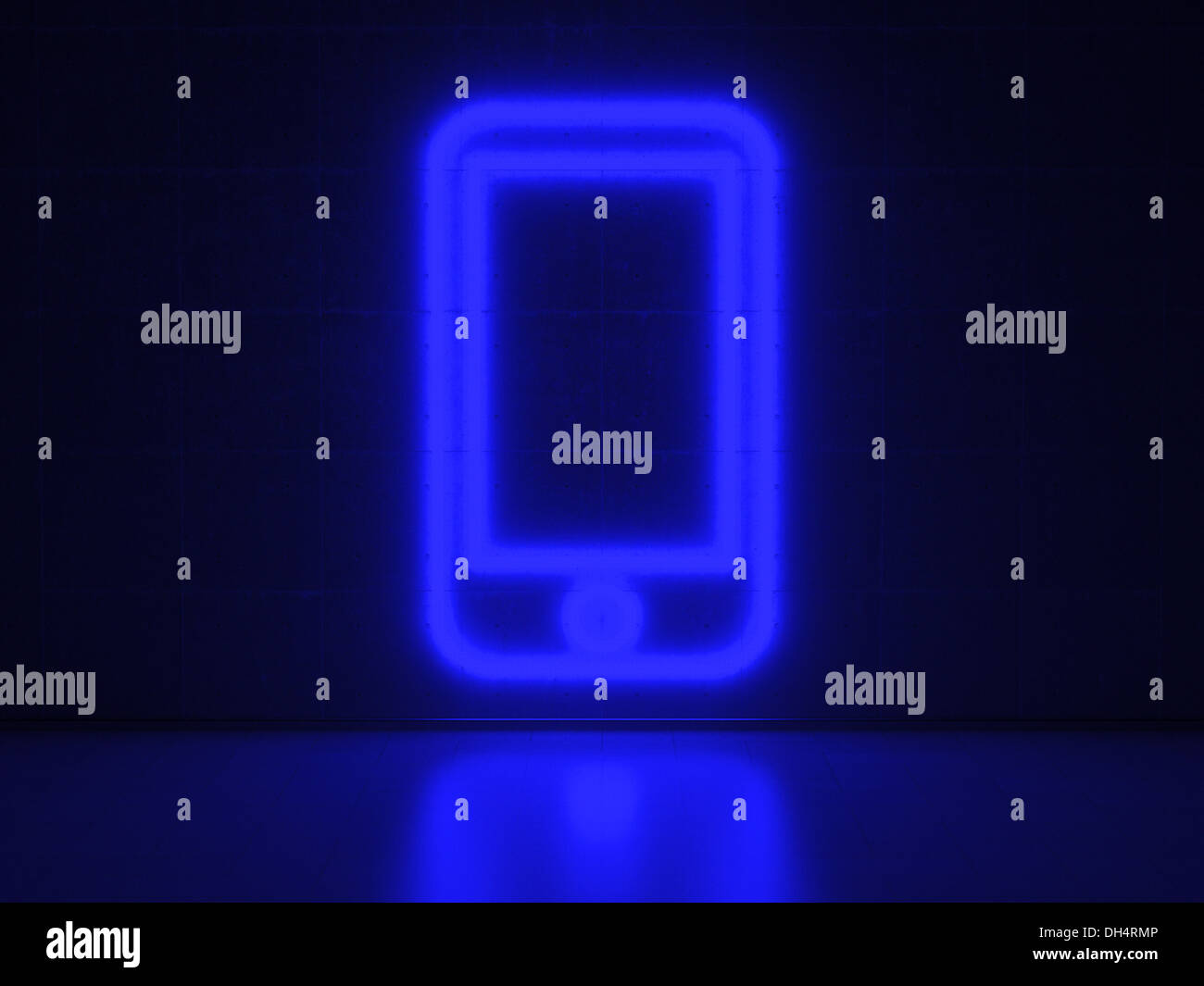 Cellphone - Series Neon Signs Stock Photo - Alamy