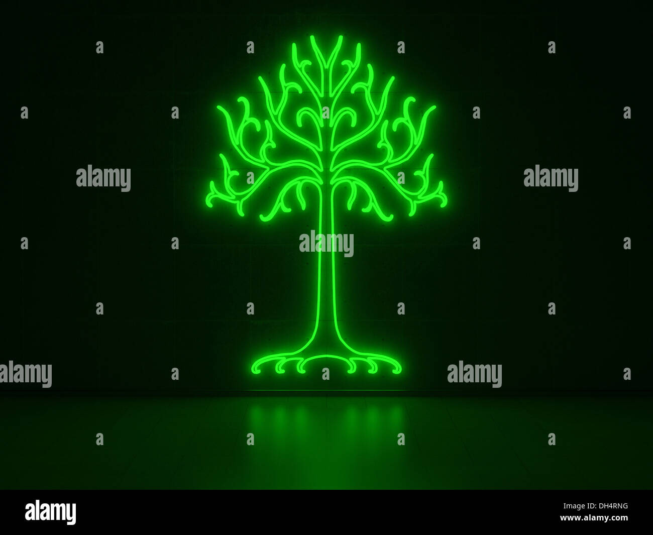 Tree - Series Neon Signs Stock Photo - Alamy
