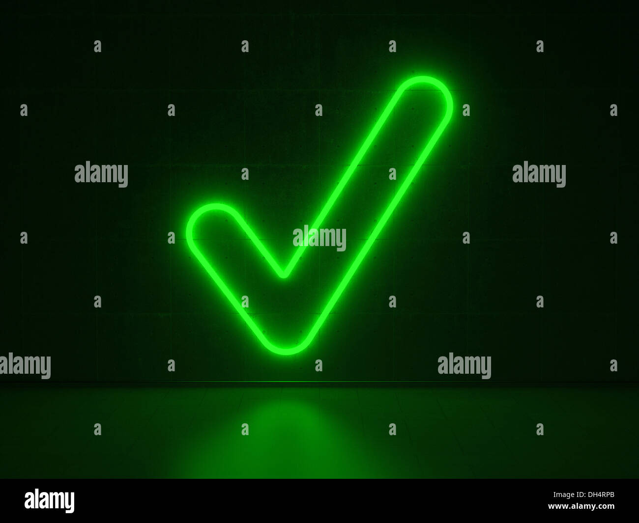 Check - Series Neon Signs Stock Photo - Alamy