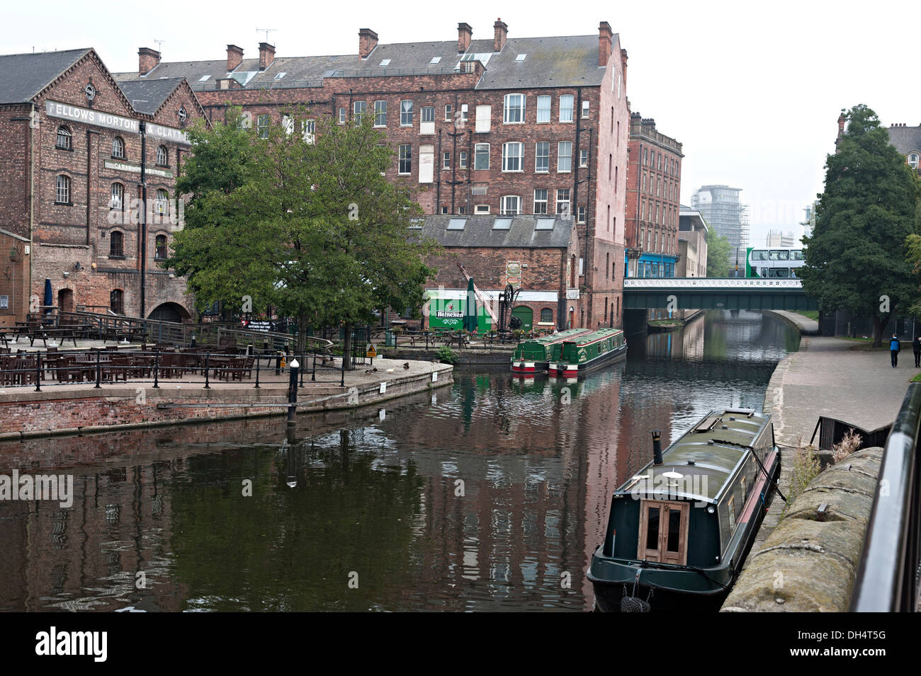 views in Nottingham of castle wharf canal side Stock Photo - Alamy