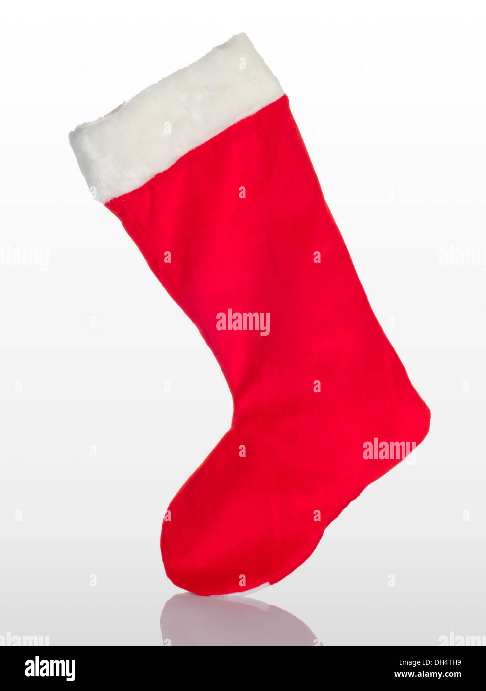 Traditional Christmas stocking on a white background Stock Photo - Alamy