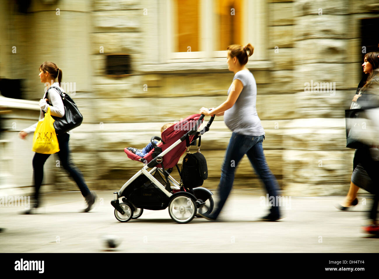 people walking in the street Stock Photo - Alamy