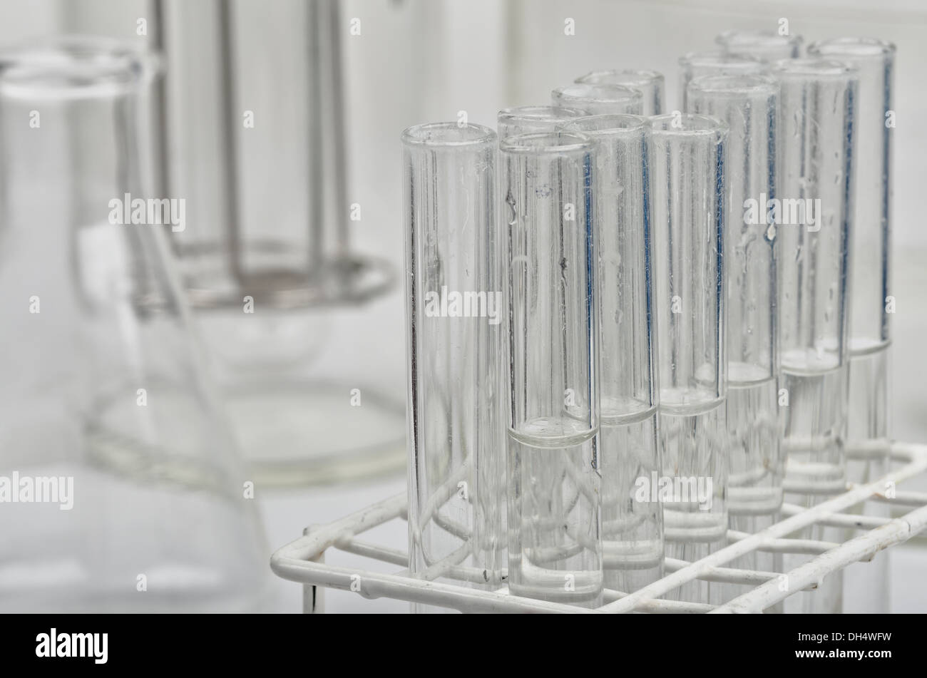 preparation liquids to be put in row test tube measuring ph with ...