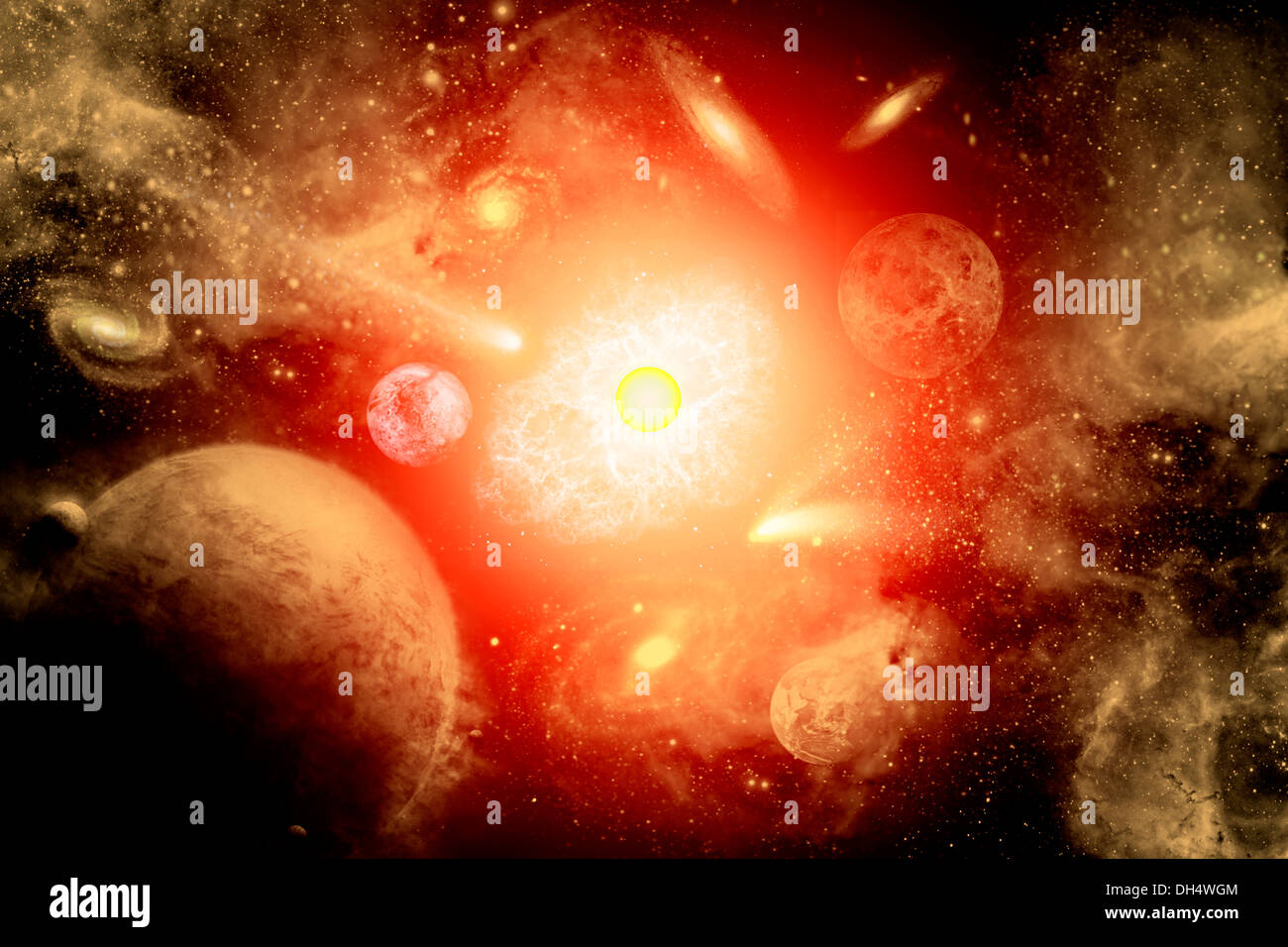 Creation Of A New Star System Stock Photo - Alamy