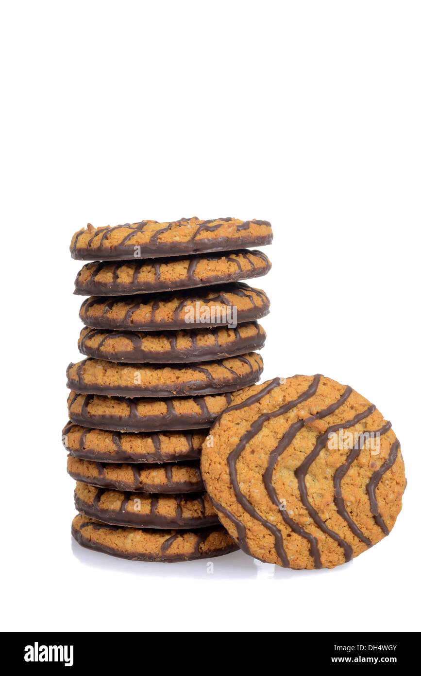 stack chocolate cookies Stock Photo - Alamy