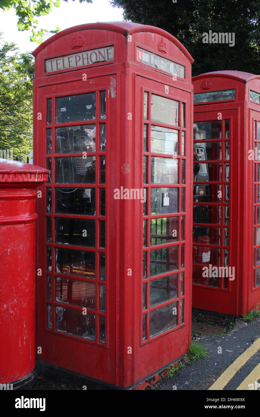 red telephone boxes Stock Photo - Alamy