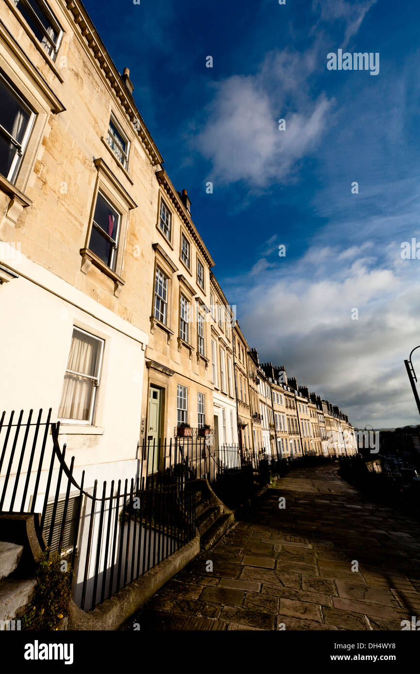 A row of houses in a Georgian Terrace in Bath, UK Stock Photo - Alamy