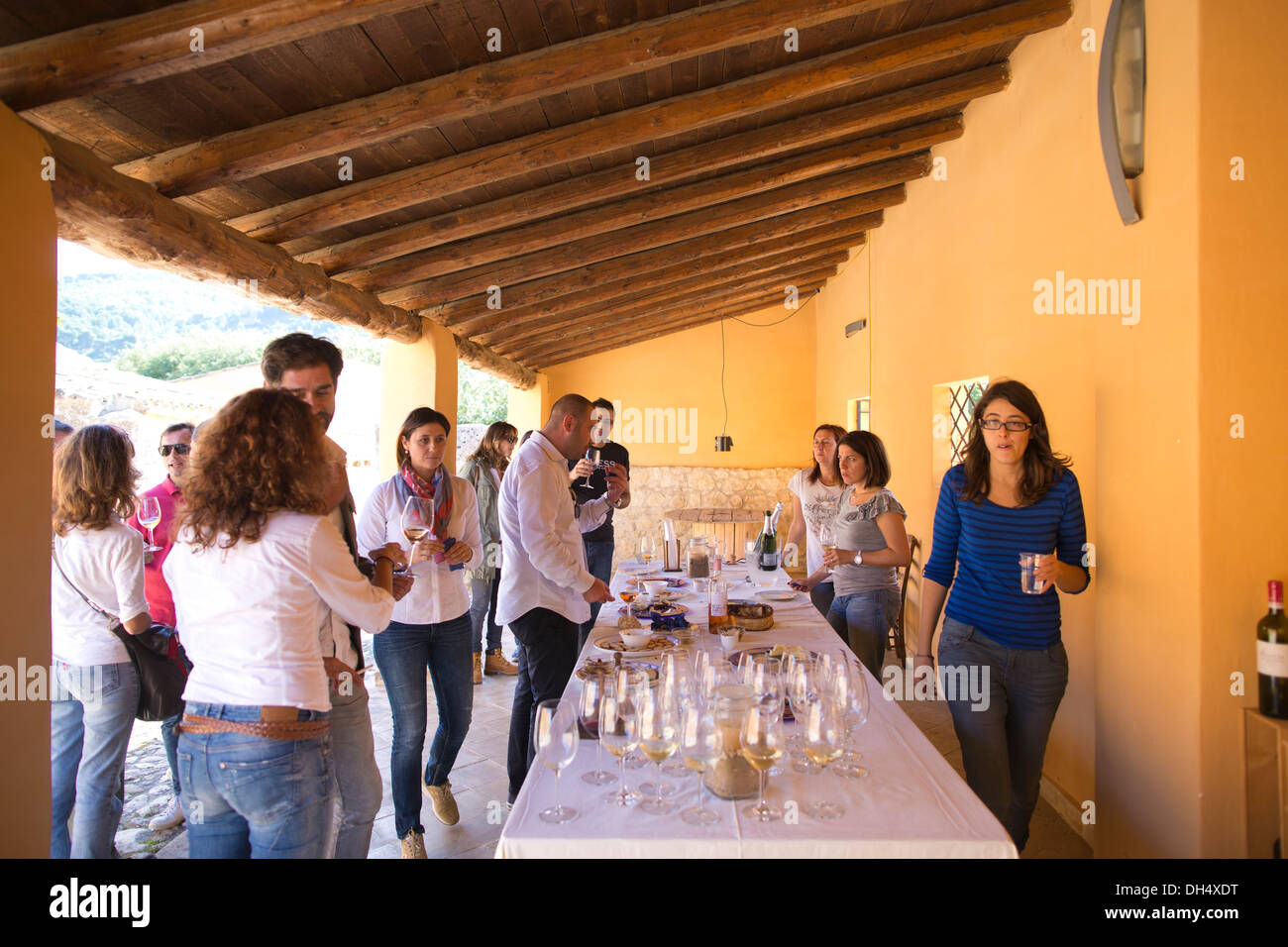 Wine tasting at Planeta winery, the Ulmo estate , located near Sambuca ...