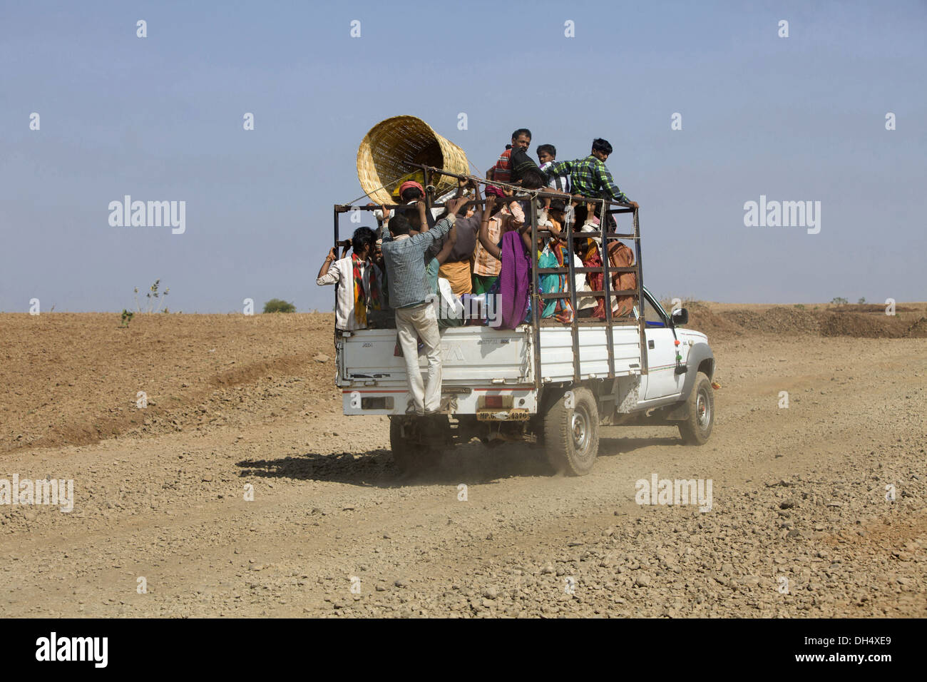 Crowded vehicle with people Stock Photo - Alamy