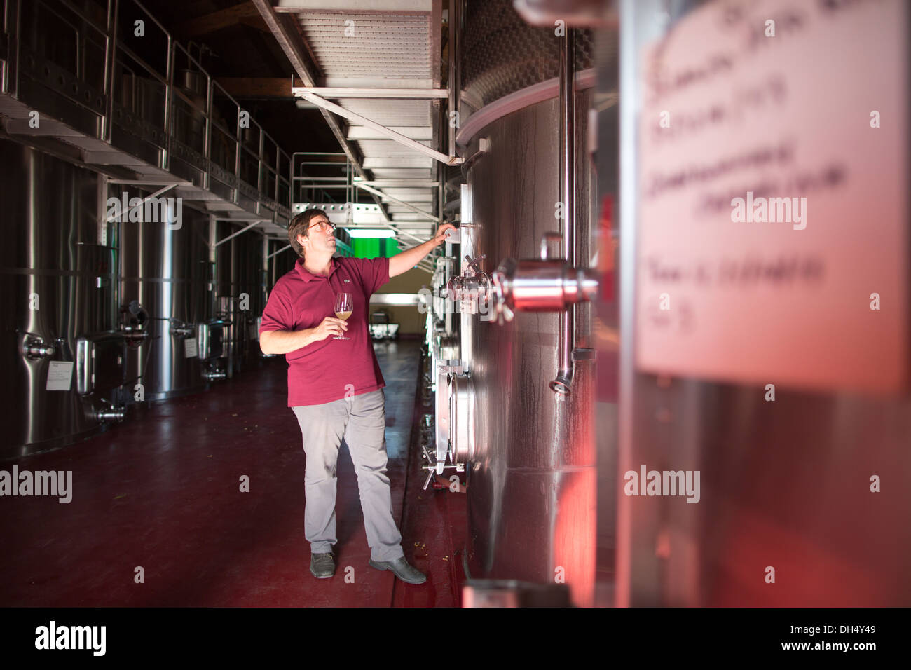 Alessio Planeta photographed in the wine distillery, Planeta winery ...