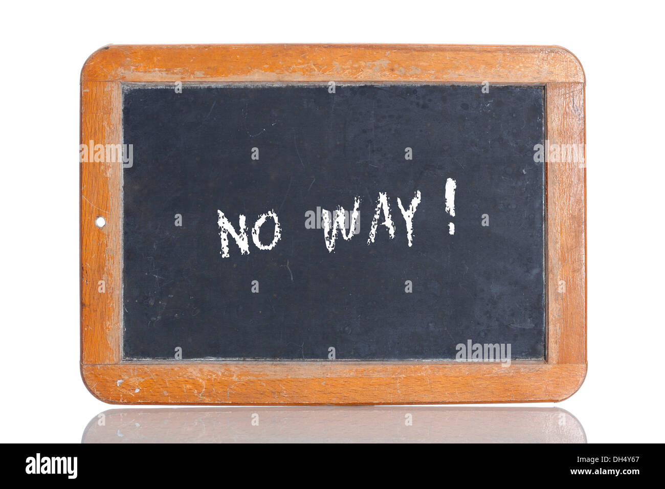 Old school blackboard with the term No way Stock Photo - Alamy