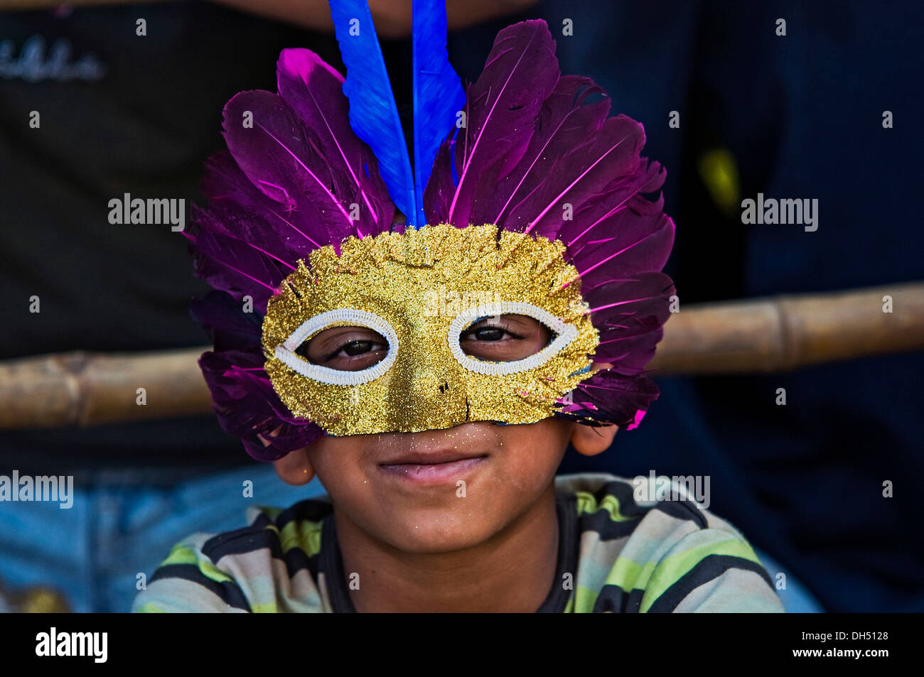 Carnival, boy wearing mask, Panaji, Goa, India, Asia Stock Photo - Alamy