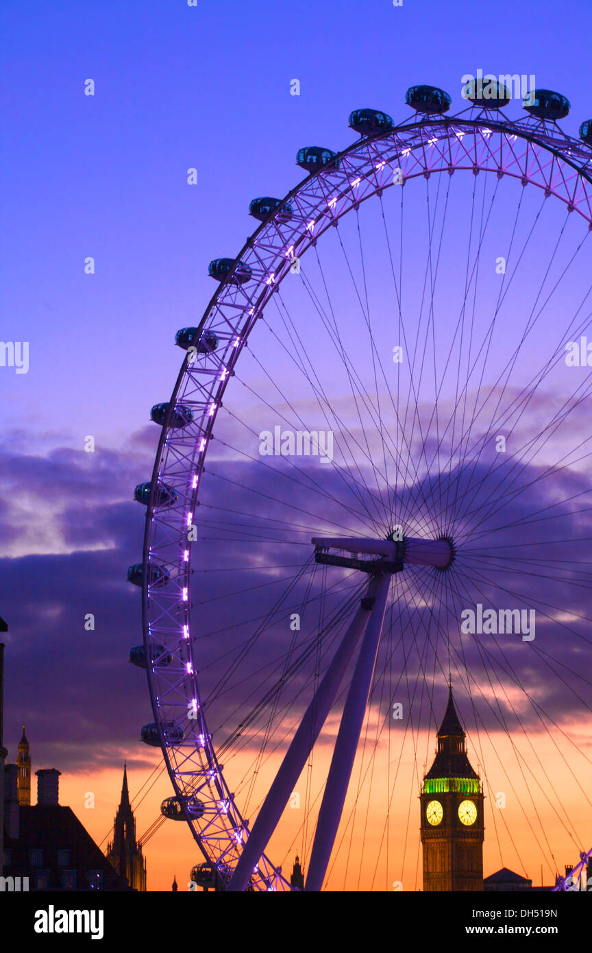 The London Eye and Big Ben, London, England Stock Photo - Alamy