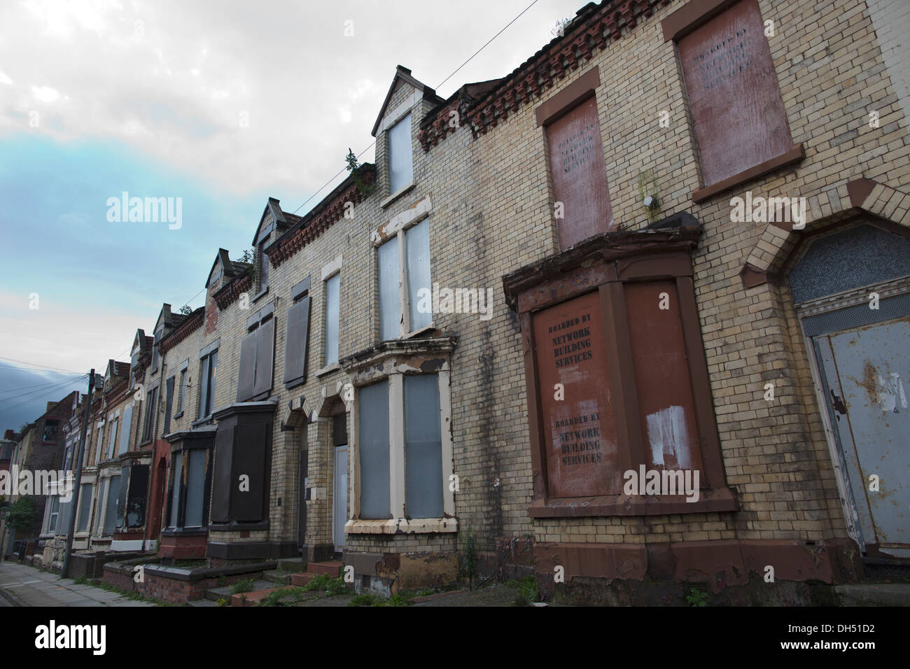 Derelict houses on Lothair Road, where Liverpool Football club have ...