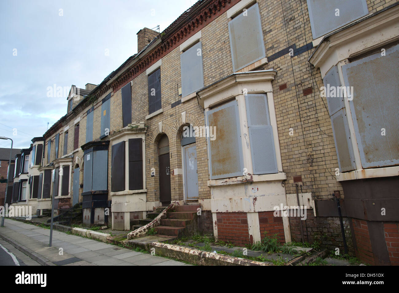 Derelict houses on Lothair Road, where Liverpool Football club have ...