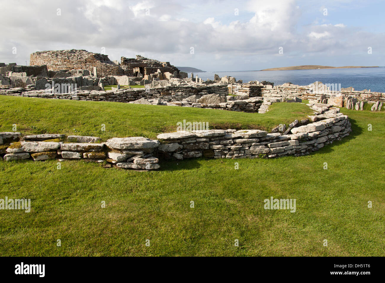 Islands of Orkney, Scotland. Picturesque view of the broch village at ...