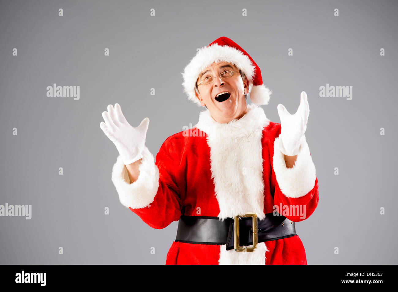 Santa Claus gesticulating Stock Photo - Alamy