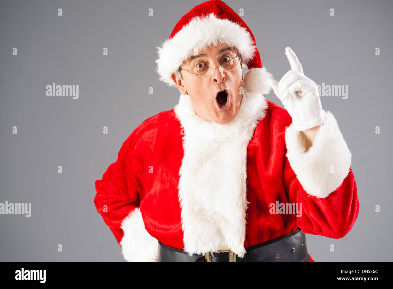 Santa Claus wagging his index finger Stock Photo - Alamy