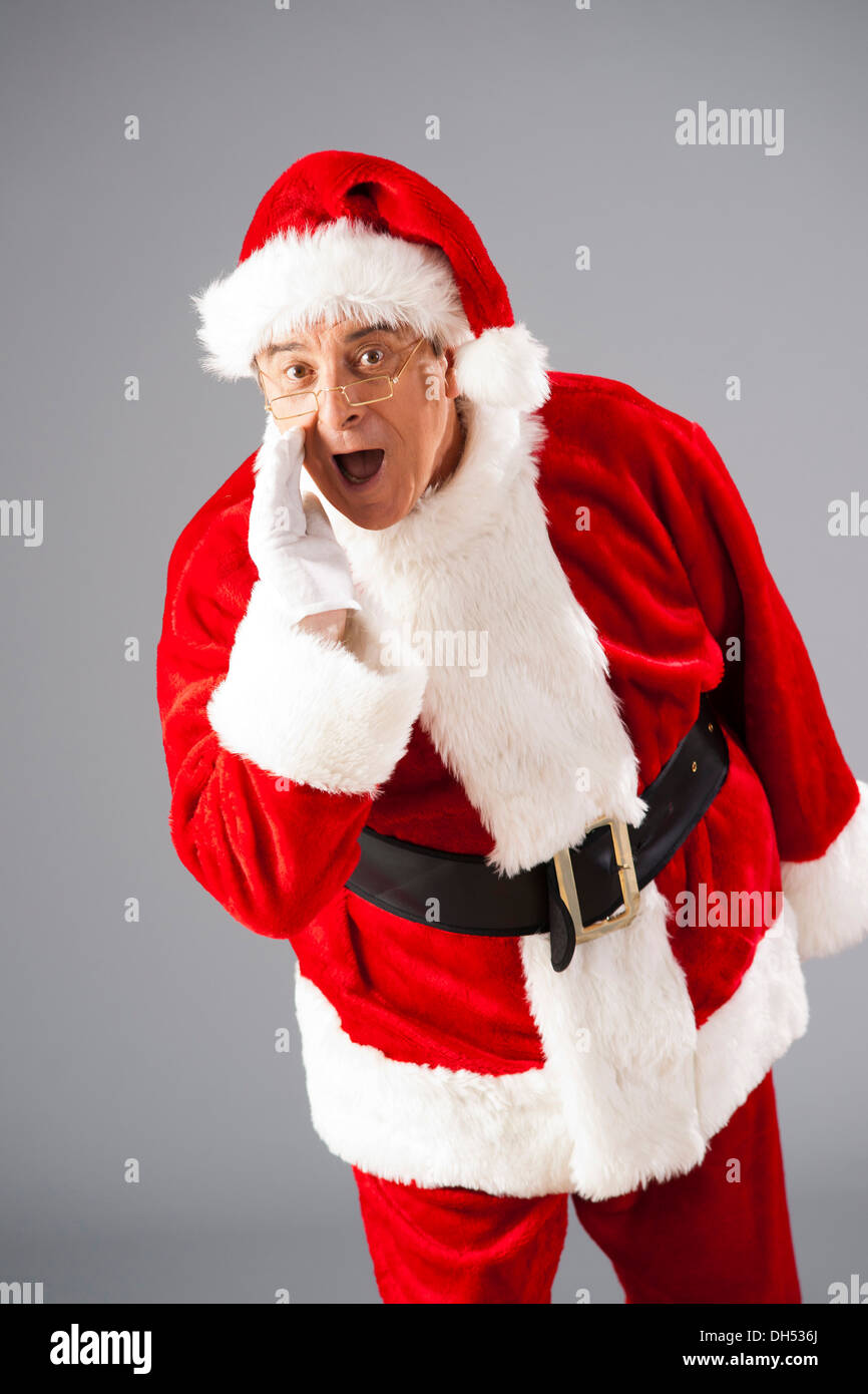 Santa Claus shouting Stock Photo - Alamy
